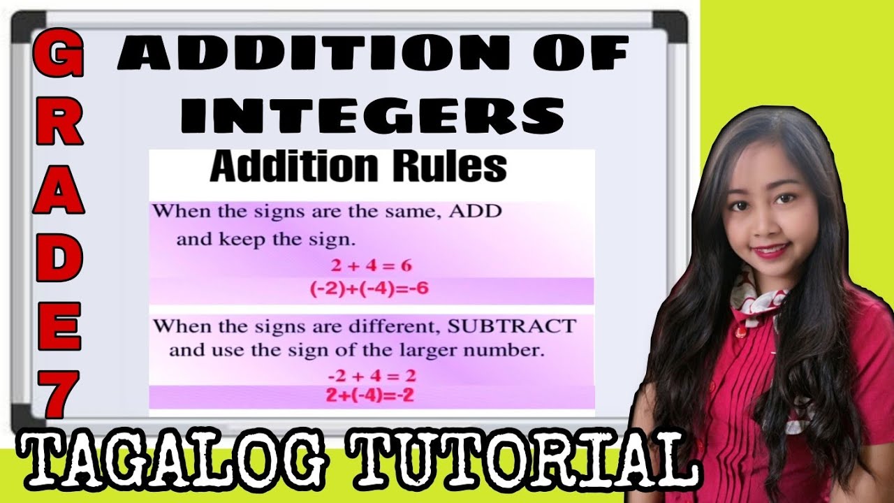 Addition of Integers Grade 7 | Tagalog Tutorial | MathTV PH - YouTube