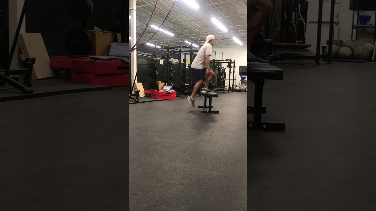 Dynamic Step Up Plyometric Jumps - YouTube