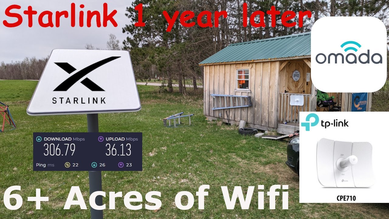 Starlink 1 year later: 6+ Acres of Wifi Coverage (24 more to go) - YouTube