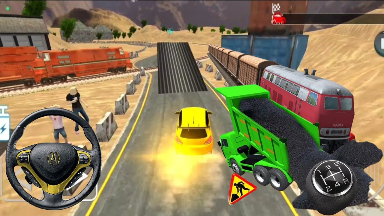 car train game#car train racing #train racing game - YouTube