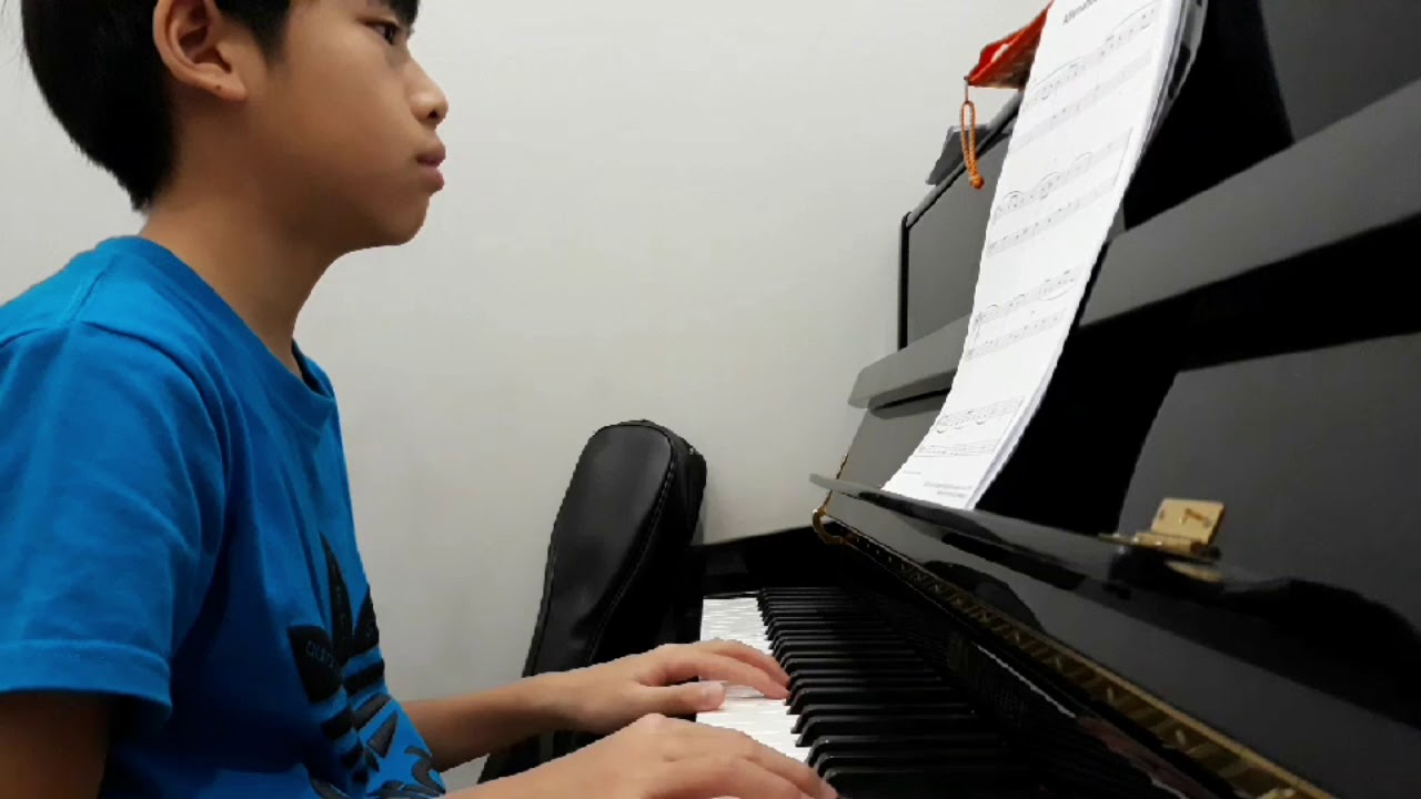 เบย์ ฝึกเล่นเพลง Allemande ท่อนแรก และ Scale D minor & F,G,Dm broken ...