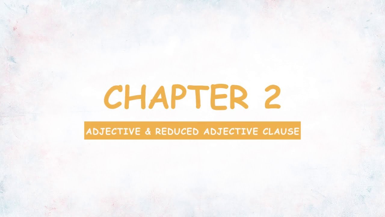 Adjective Clause Reduced Adjective Clause English Grammar UR School ...