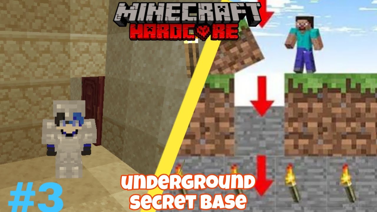 Minecraft hardcore series episode #3 underground secret base 1.21 - YouTube