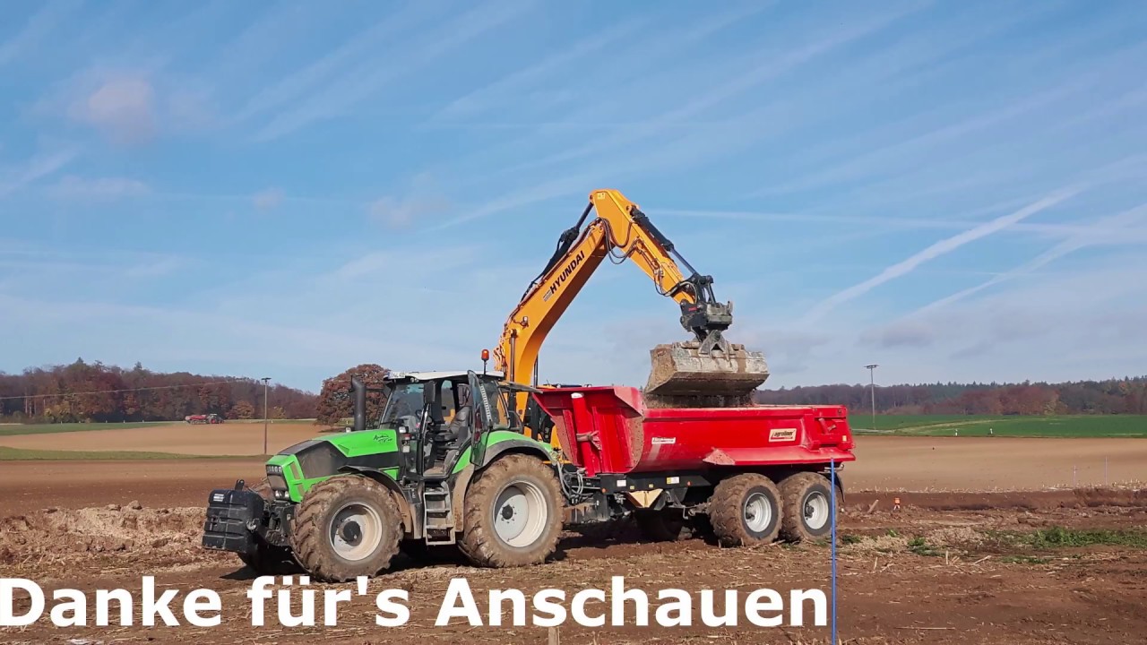 Dreck fahren XXL mit Fendt 936/Deutz TTV 630 für den Bau einer Halle ...