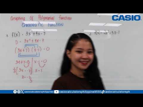 CASIO fx-991CW Graphing of Polynomial Function Quadratic Function - YouTube
