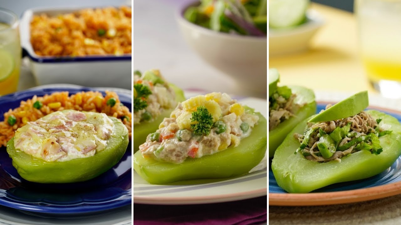 Chayotes Rellenos - YouTube