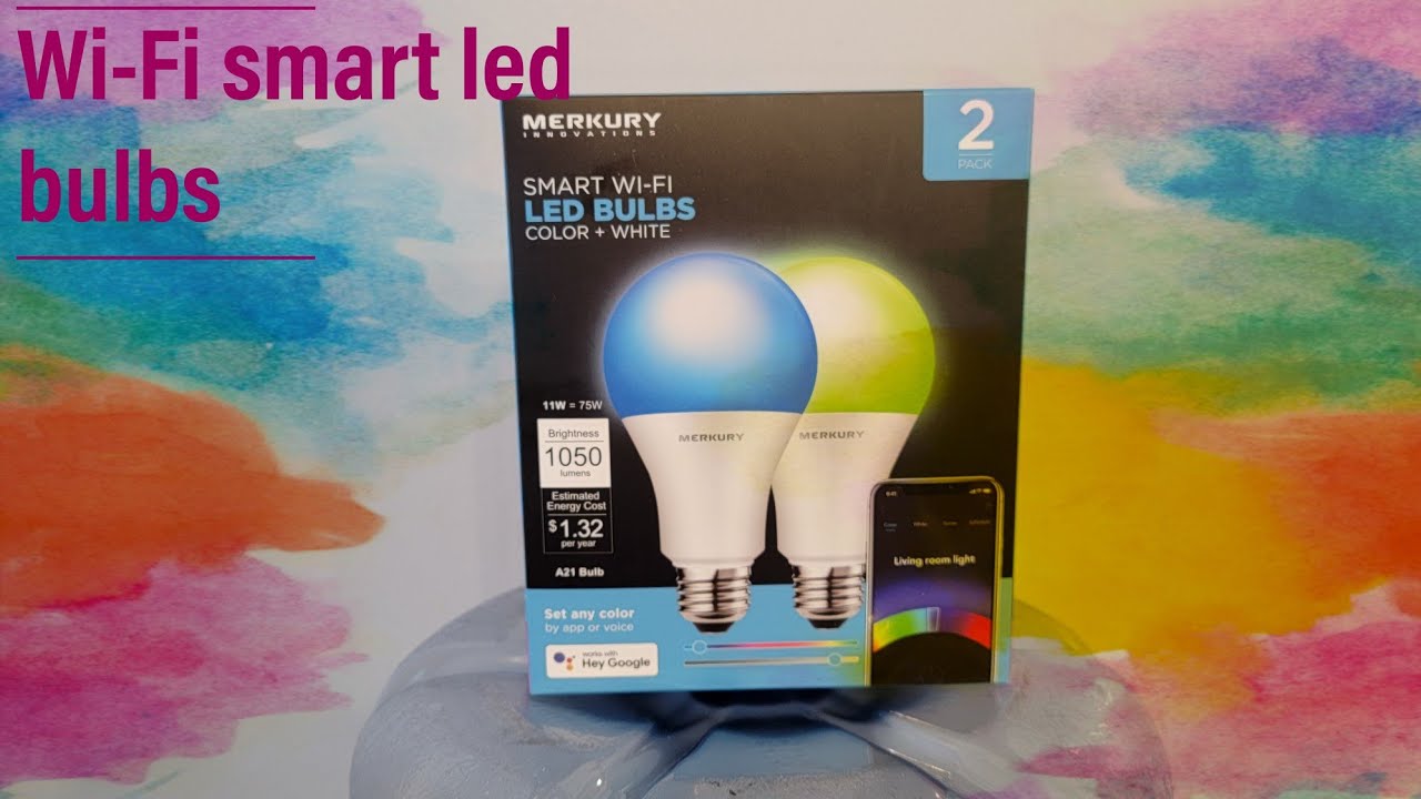 Merkury Smart Wi-Fi Led Bulbs Color + White Unboxing and Review - YouTube