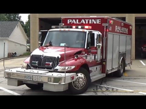 Palatine IL Fire Dept Squad 85 (Reserve) Responding - YouTube