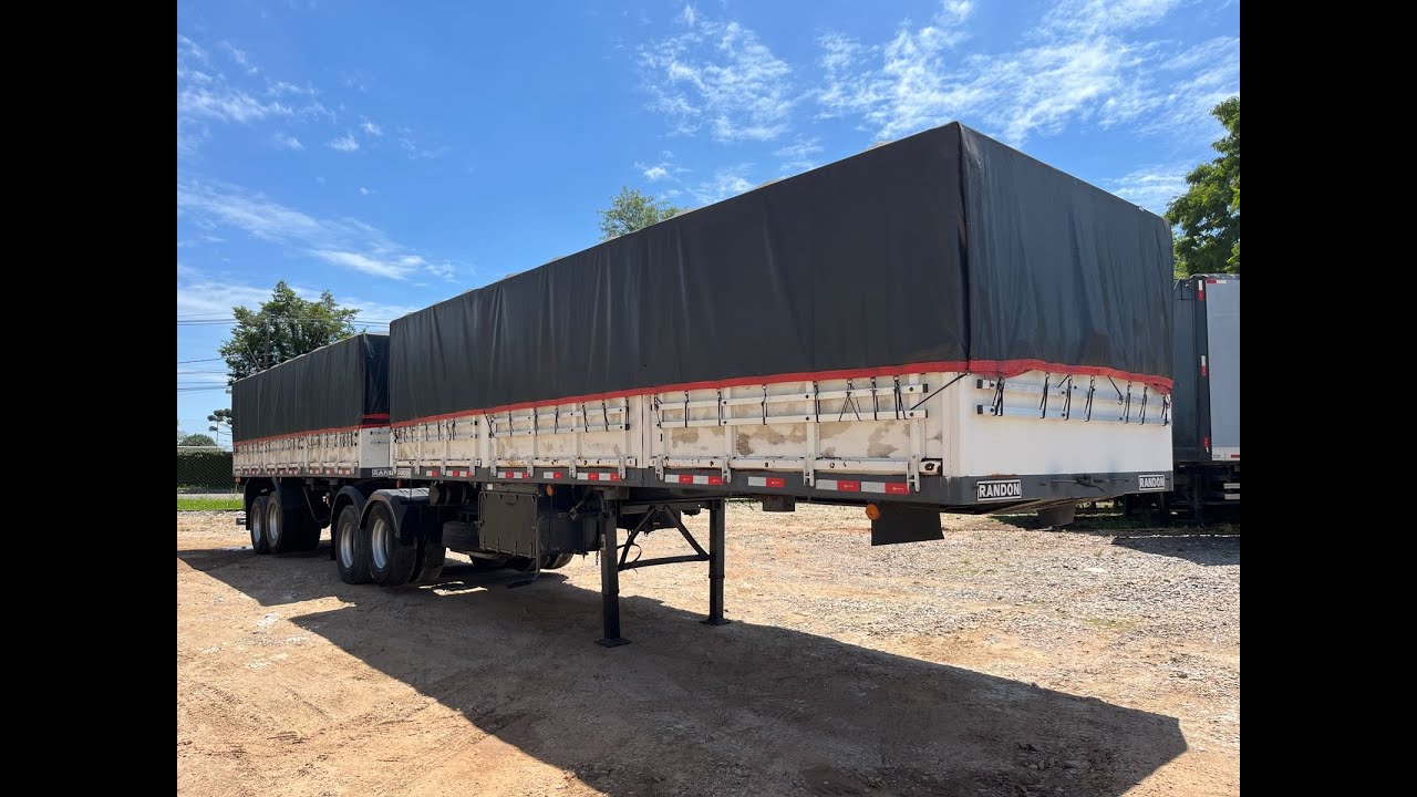 Carreta Bitrem 7 eixos Graneleiro Randon ano 2008 Branca Valor: R$ 88. ...