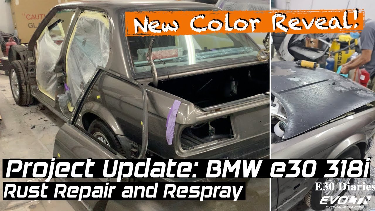 VLOG #9: Project Update! BMW e30 318i Rust Repair and Respray + Color ...