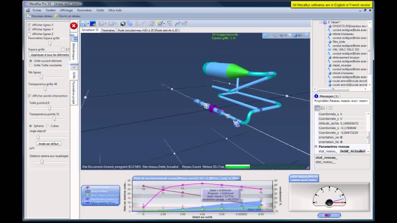 Flow aeraulic hydraulic aerodynamics calculation software - YouTube