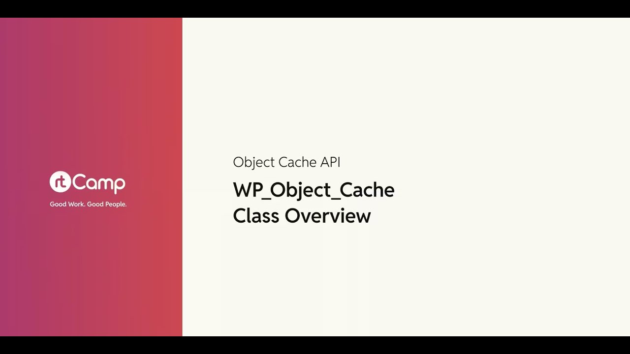 WP_Object_Cache Class Overview - YouTube