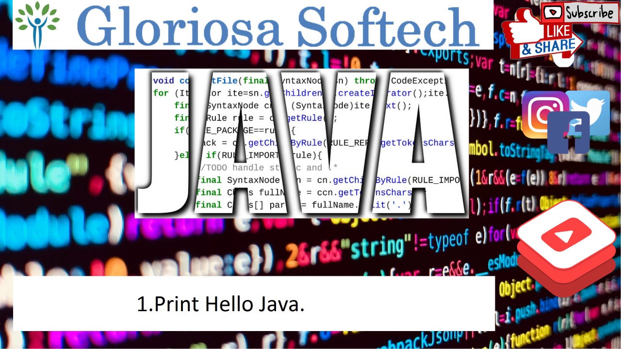 Execute Hello Java Program(Basic Program for beginners)-- 1 - YouTube