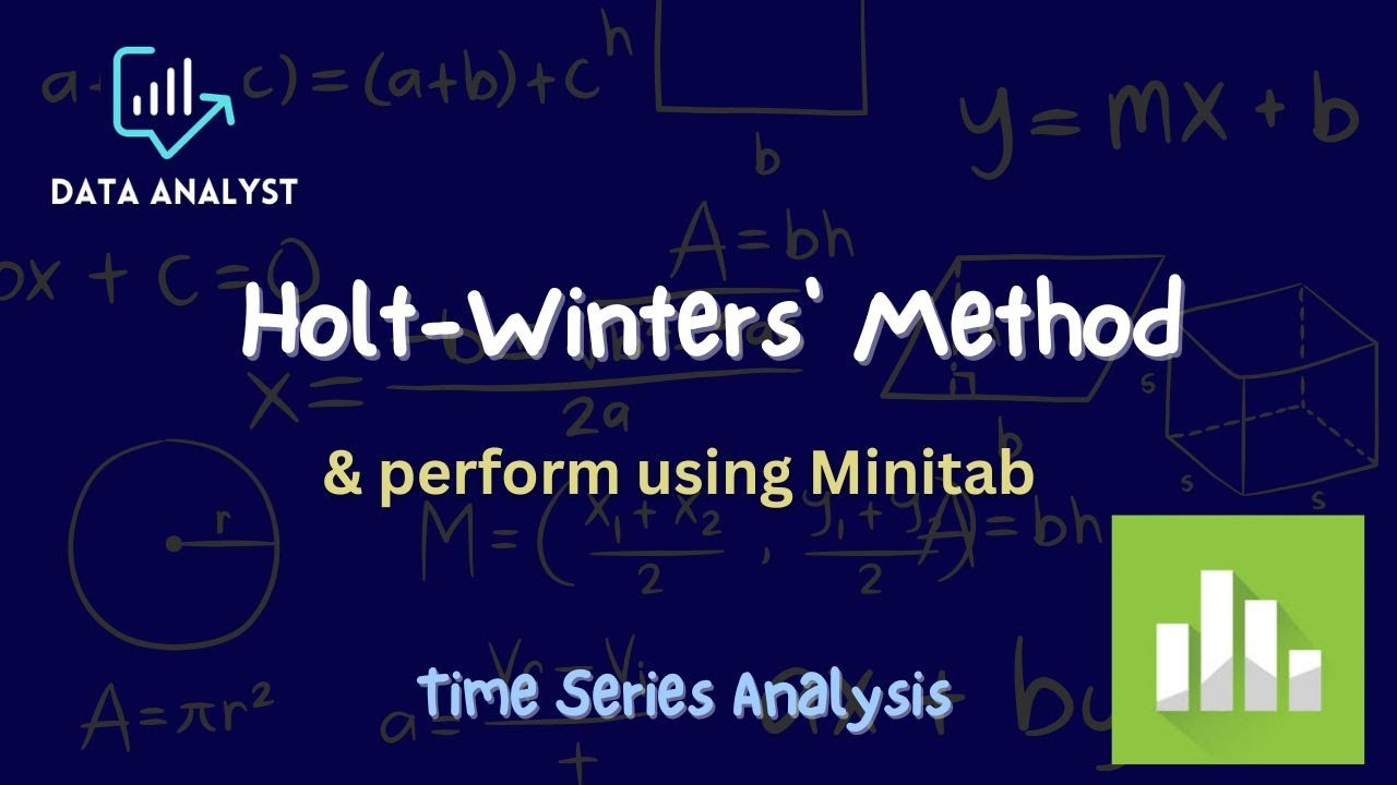 Holt-Winters' Method using Minitab #timeseriesanalysis #holtswintermethod #Exponential - YouTube