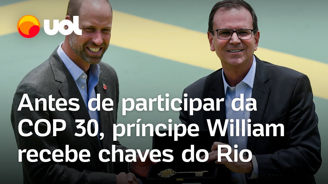 Eduardo Paes presenteia Príncipe William com chaves do Rio de Janeiro ...