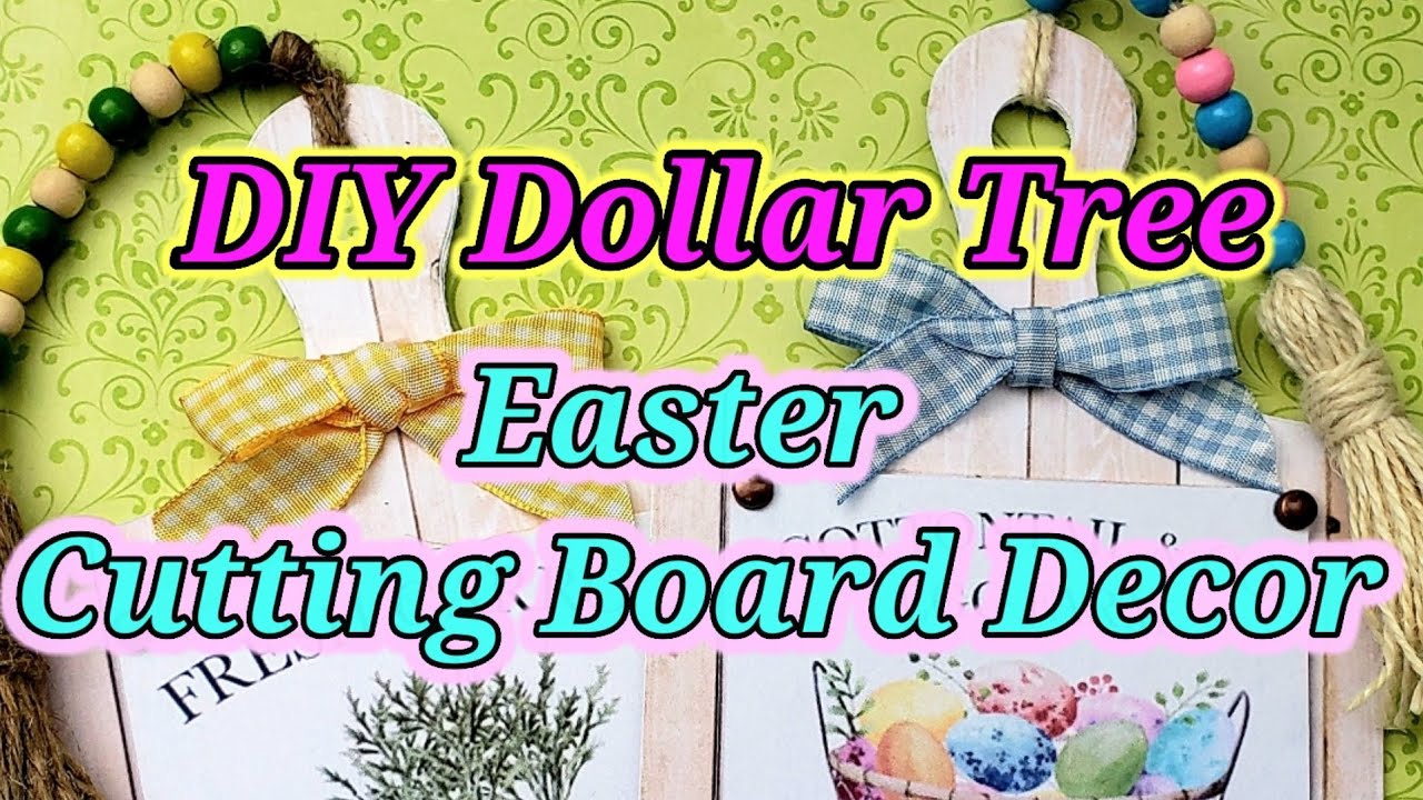 DIY: DT Easter Cutting Board Decor - YouTube