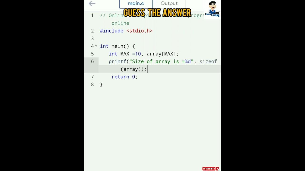 Guess The Answer For Above Program Using C Happycoding Cprogramming Tamil Programming C