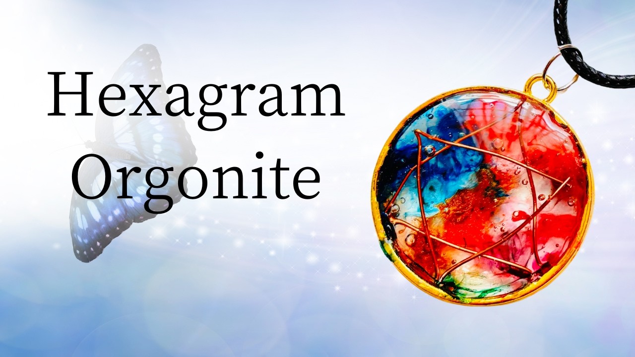DIY Orgonite Pendant with Wire and Resin How to Make a Hexagram ...