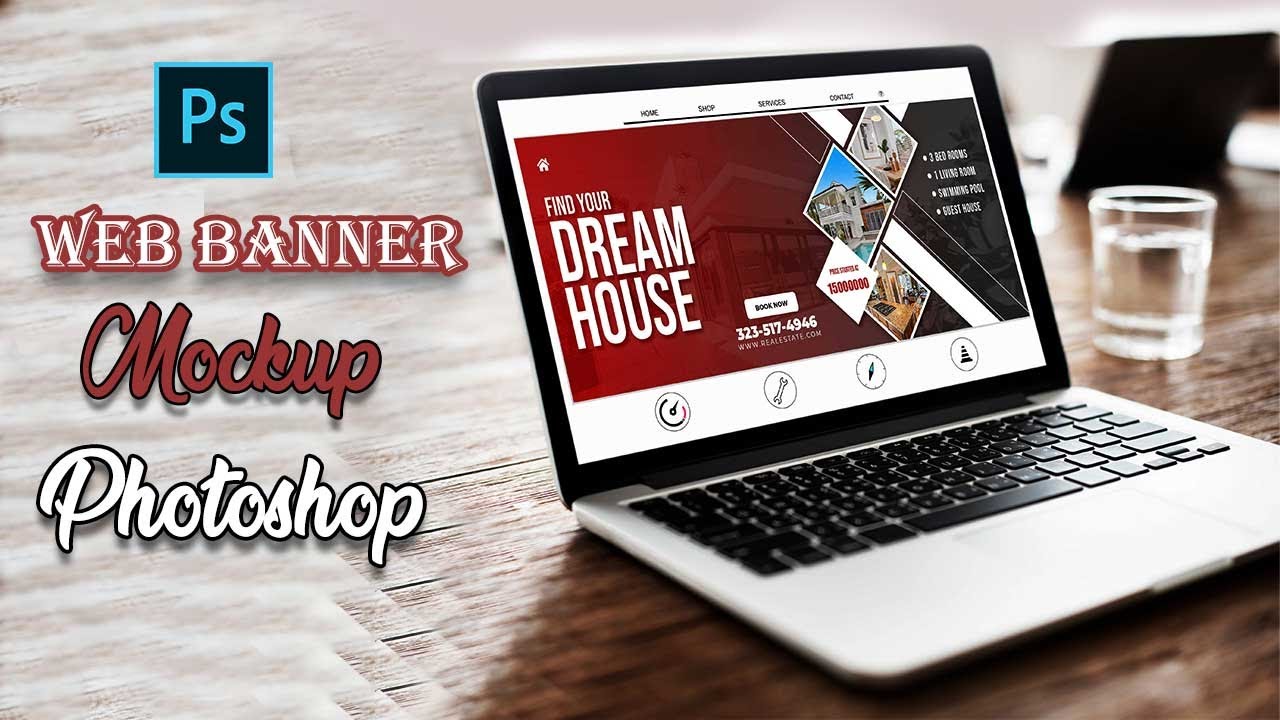 How to Create a Web Banner Mockup in Photoshop | Easy & Realistic ...