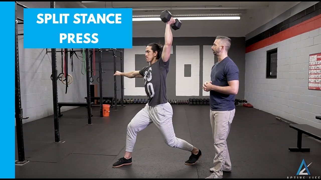 Split Stance Strict Press Movement Demo - YouTube