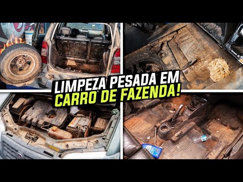 LAVAGEM PROFUNDA EM CARRO DE FAZENDA ABANDONADO