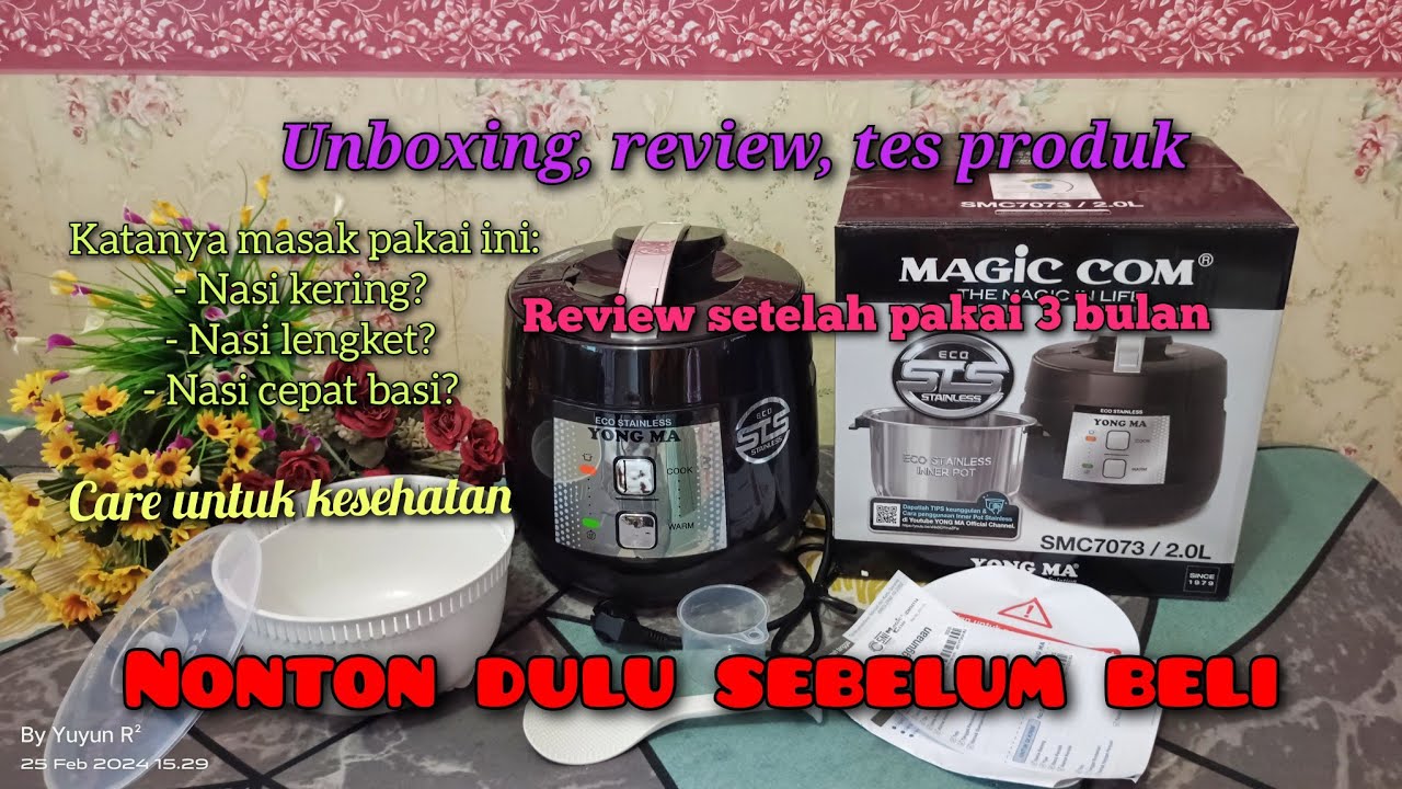 Unboxing & Review Jujur Magicom Yong Ma stainless Tipe SMC 7073‼ ...