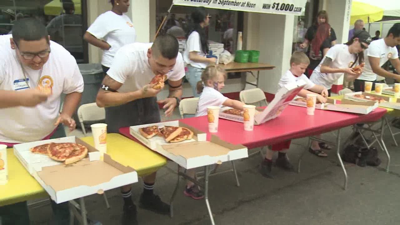 Public, first responders participate in charity pizza eating contest ...