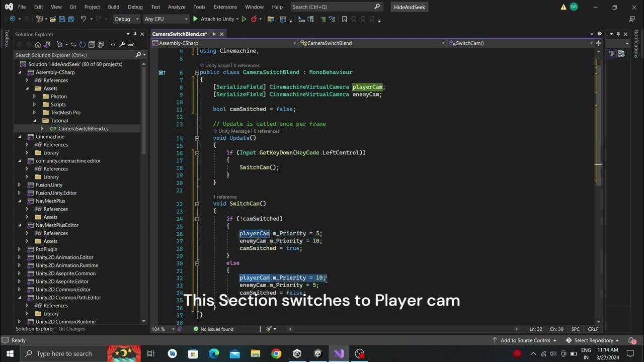 Camera Smooth switching / blending - Unity 2D 3D - Cinemachine - YouTube