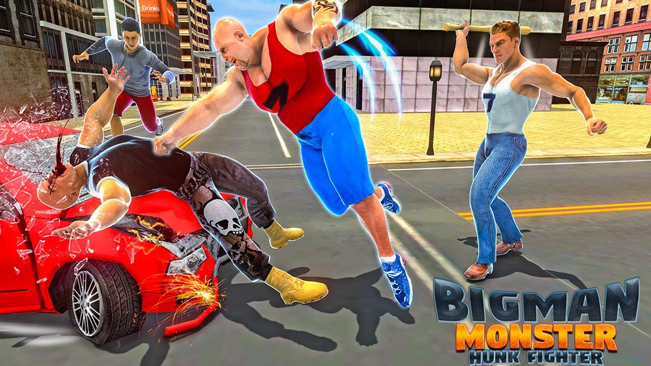 Big Man Monster Hunk Fight - YouTube