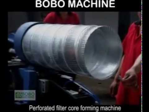 Filter core forming machine (Perforated) - YouTube