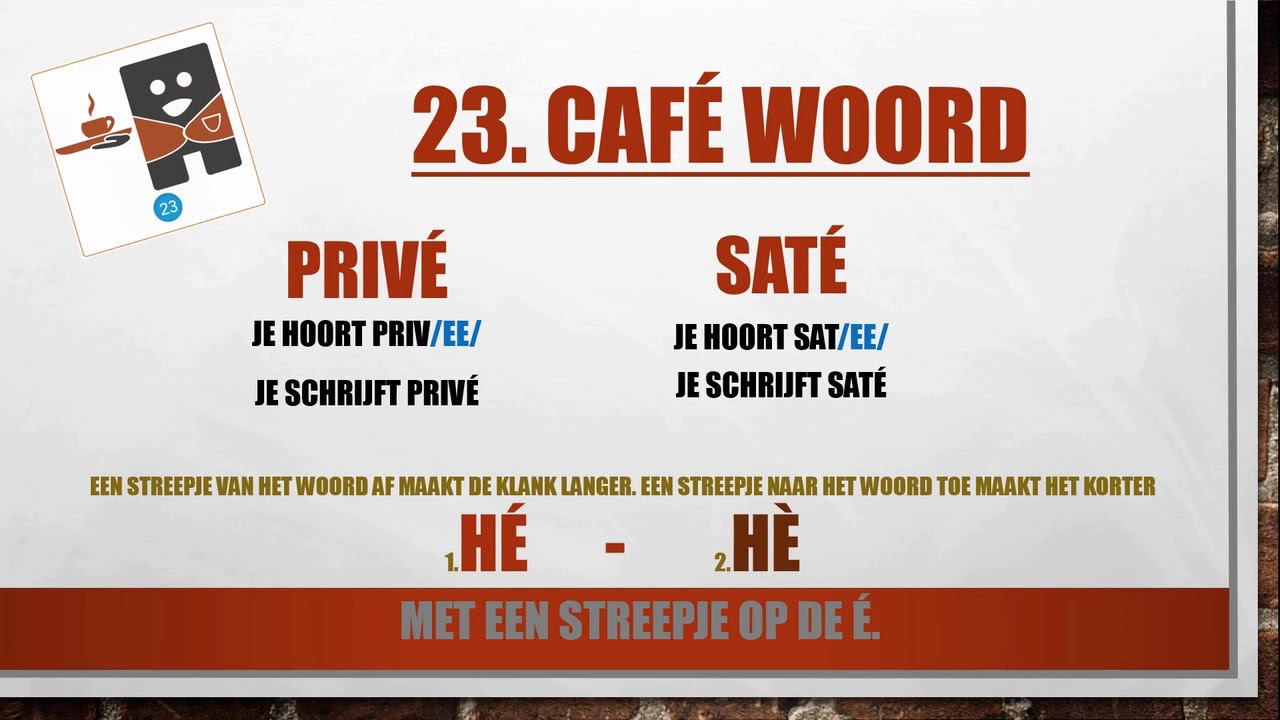 23 cafe woord - uitleg spelling staal - YouTube