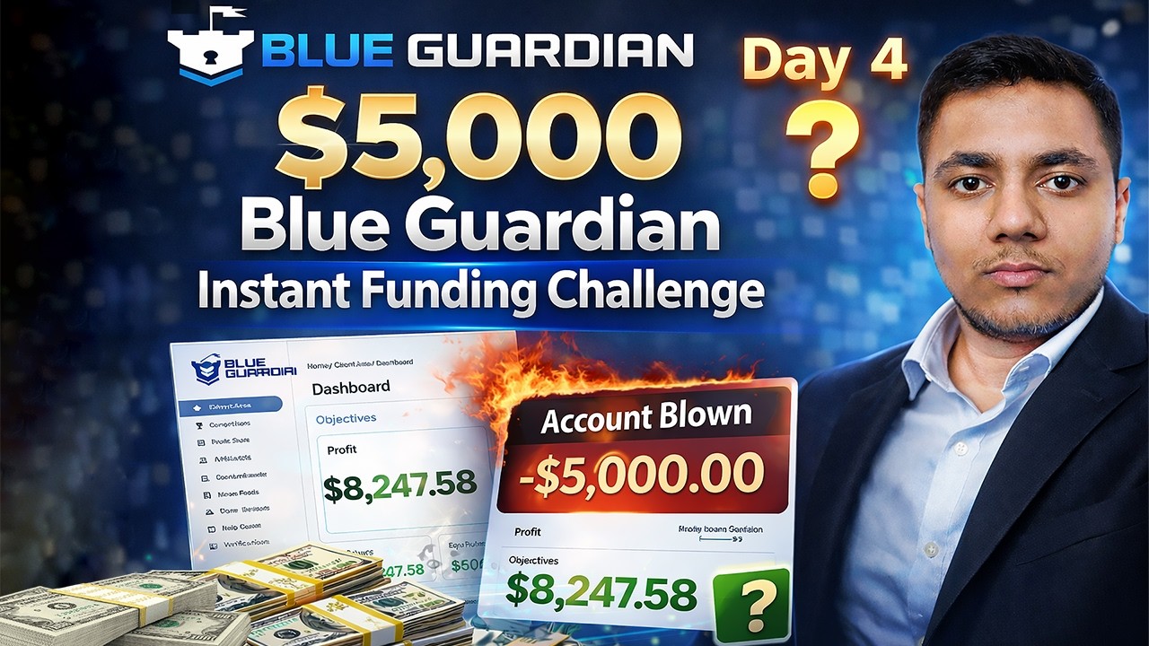 Day 4 – $5,000 Blue Guardian Instant Funding Challenge… Account Almost ...