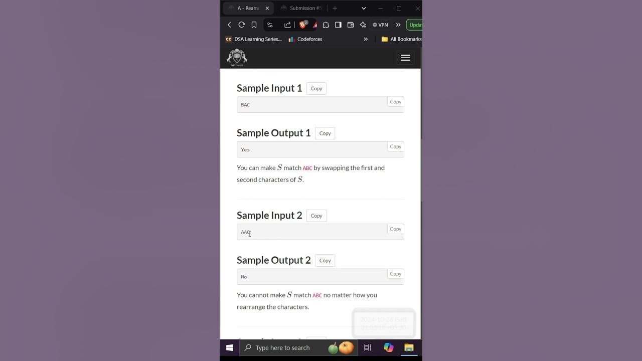 A Rearranging Abc Editorial Atcoder Beginner Contest 377 Atcoder Coding Contest Youtube