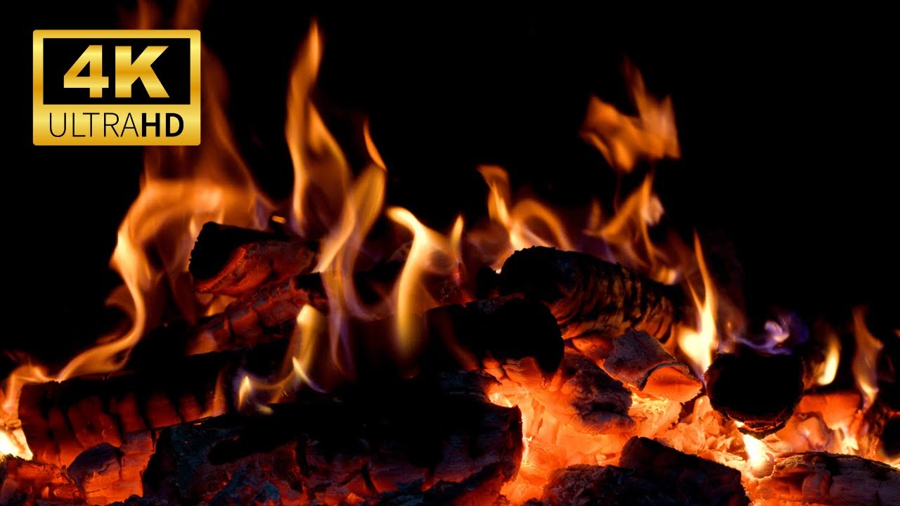 🔥 (12 Hours) Fireplace with Crackling Fire Sounds. Crackling Fireplace ...