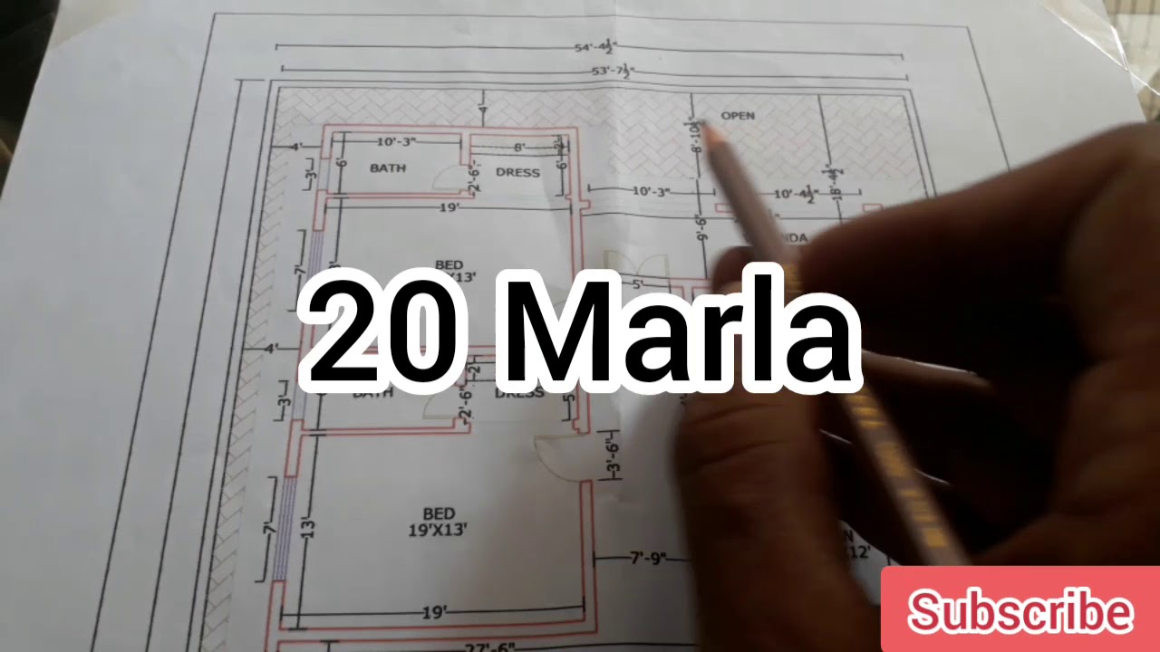 20 Marla Ground floor House plan | Single Story | House Design Plan ...
