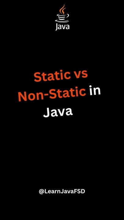 Static vs Non-Static in Java – Explained with Examples! #java #coding #programming #learning ...