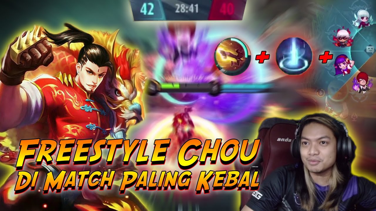 MATCH PALING KEBAL! CHOU AUTO FREESTYLE RECALL EMOTE! COMETOPAPA MLBB ...