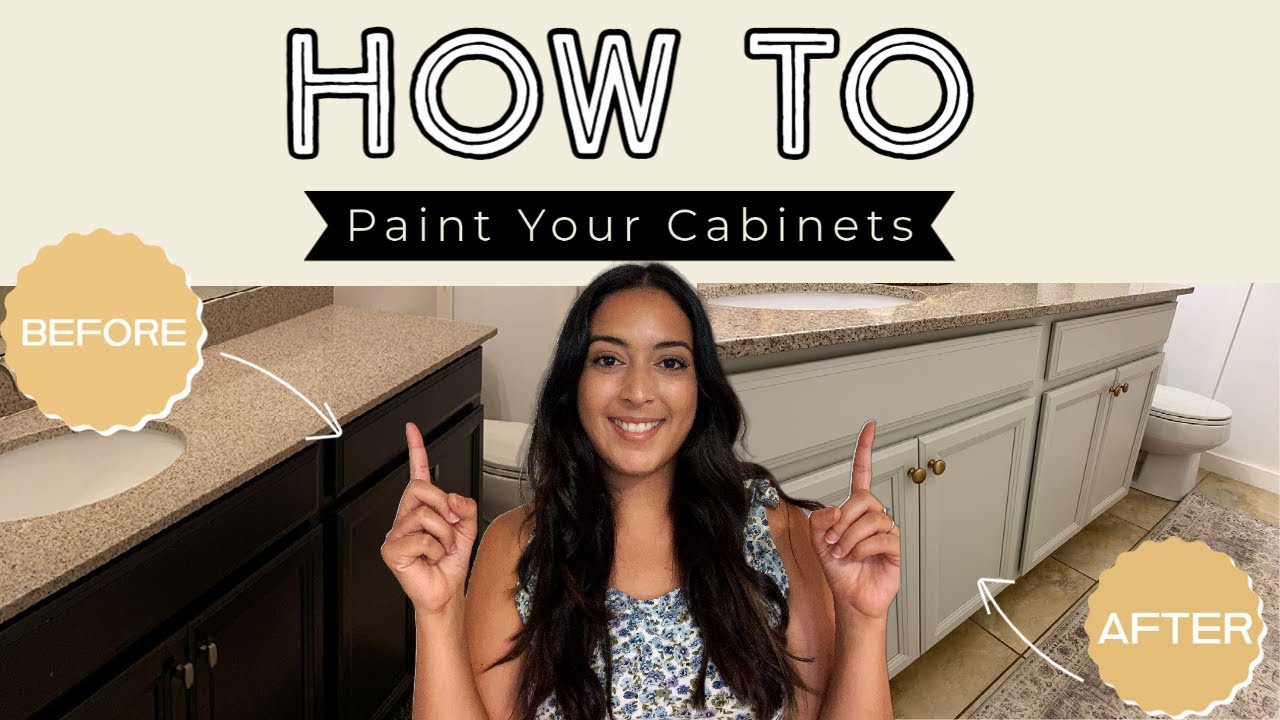 HOW TO PAINT YOUR CABINETS - YouTube