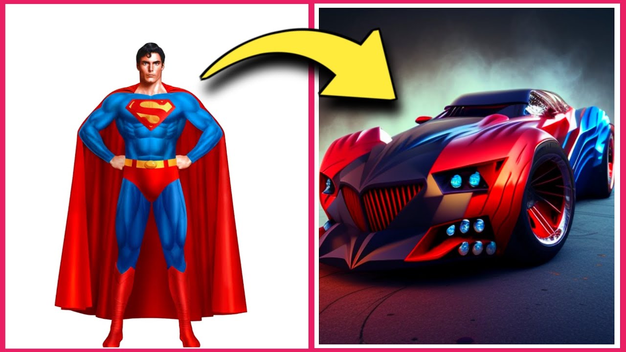 Superheroes but Car-Heroes - Superman, Batman, Spiderman, Hulk - YouTube