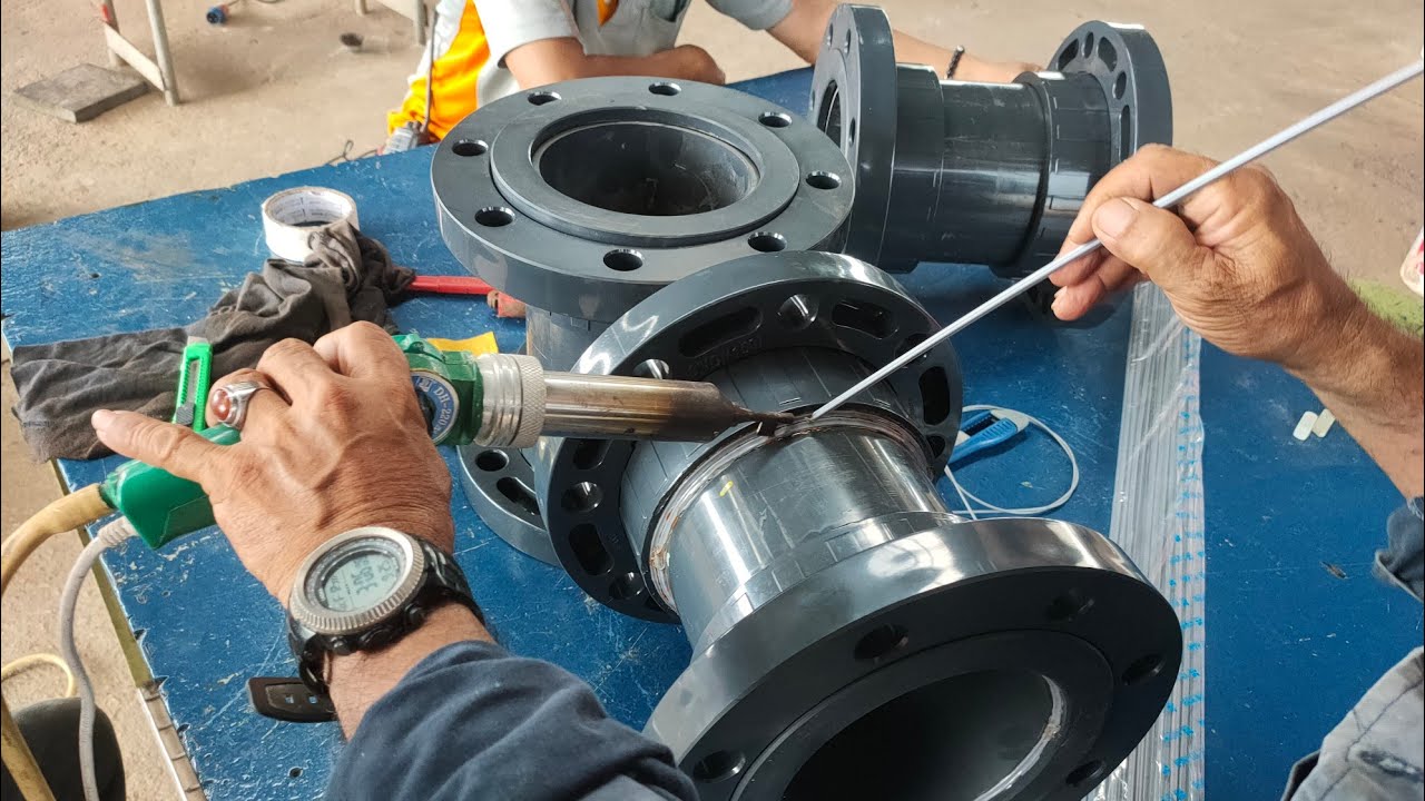 plastic welding [ LASS PIPA PVC / PLASTIK - YouTube