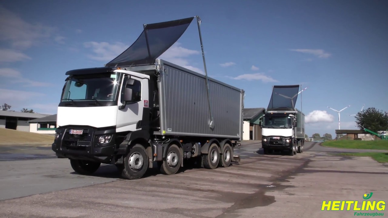 Heitling Fahrzeugbau / 2 Renault LKW mit Pushmaster 40 Kubikmeter ...