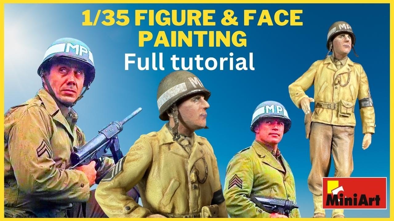 1/35 FIGURE PAINTING TUTORIAL | face painting [MiniArt US crew WW2] for ...