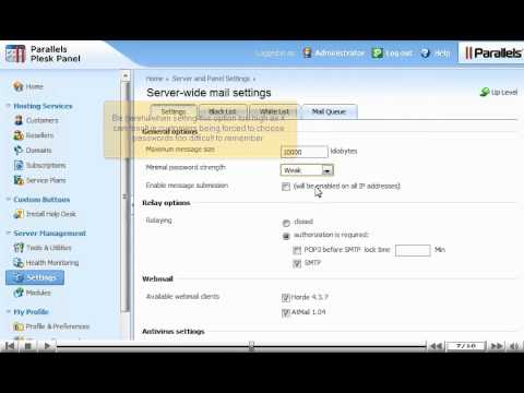 How to configure Mail Server and Virus Protection Settings in Plesk ...