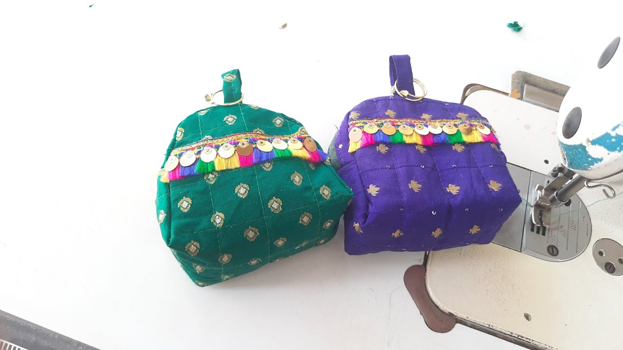 coin purse cutting and stitching #mini pouch # key chain purse #hand ...