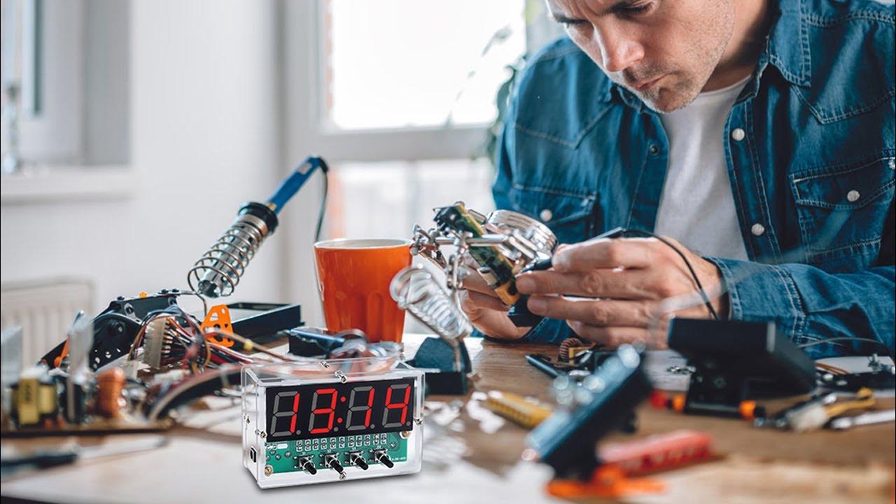 MiOYOOW SMD SMT Electronics Soldering Practice Kit, 4-Digit ...