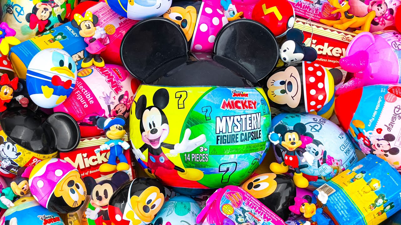ASMR DISNEY Mickey SQUISHY Mystery Toys UNBOXING | NO TALKING - YouTube