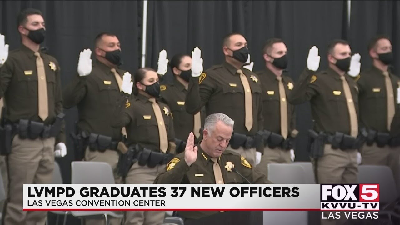 LVMPD graduates 37 new officers - YouTube