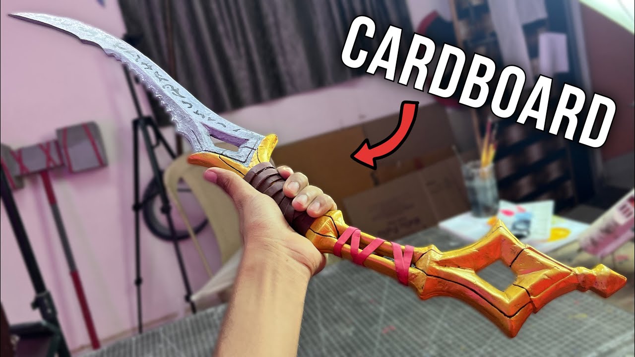 How I Made This Cool Sword Out Of Cardboard & Clay - YouTube