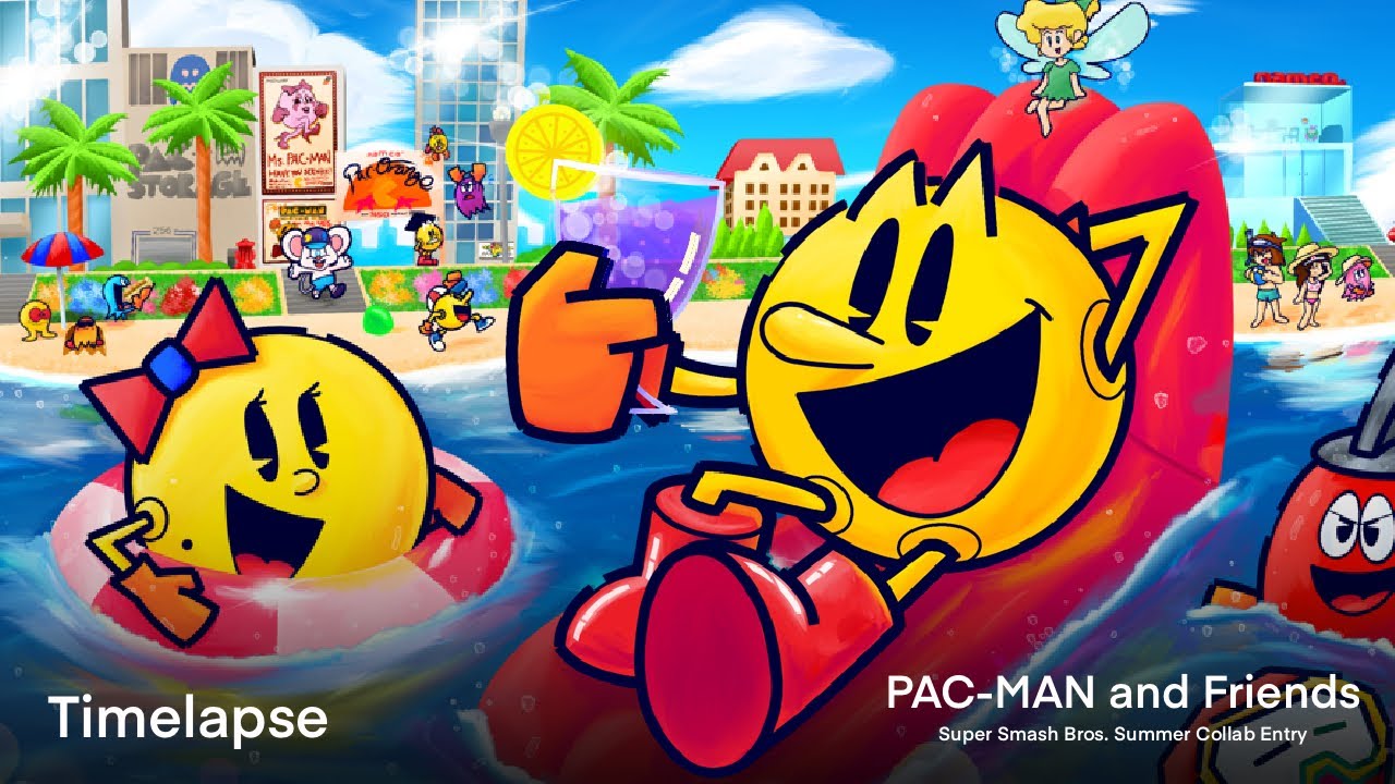 Pac-Man: Smash Bros. Summer Collab 2022 - Art Timelapse - YouTube