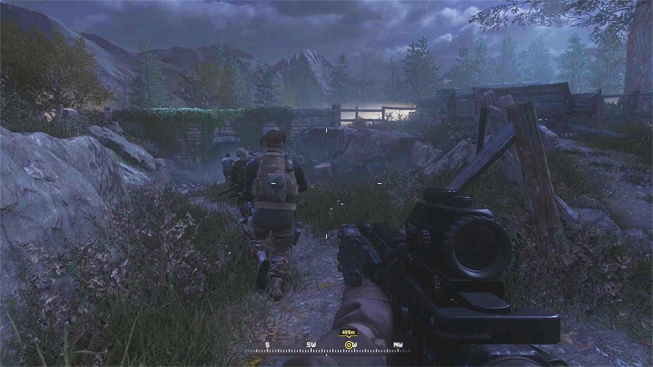 Call of Duty 4 Modern Warfare Remastered: Hunted Mission Gameplay ...